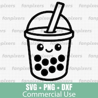 Boba Bubble Tea SVG - Etsy