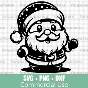 Cute Santa Claus SVG, PNG, DXF for Digital Download. Perfect for ...