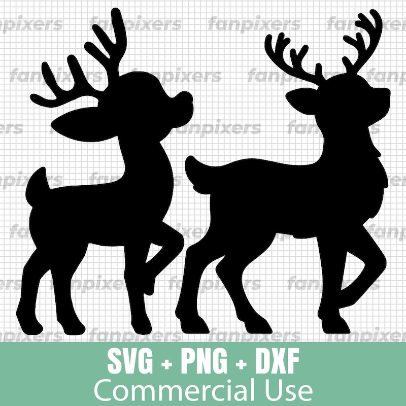 Santa With Reindeer Dxf - Etsy