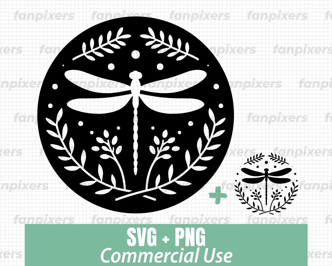 Dragonfly Flowers SVG PNG, Floral Dragonfly Svg, Dragonfly Clipart ...