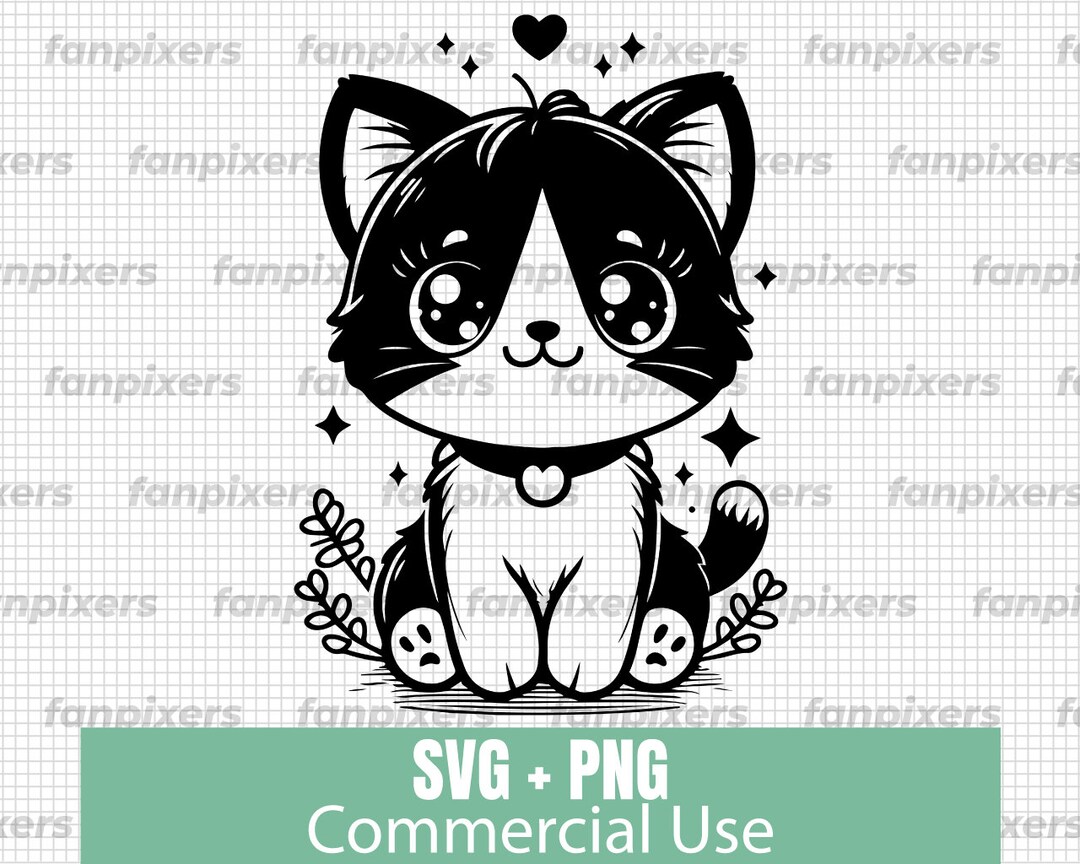 Kawaii Cat SVG, PNG Files for Cricut, Stickers (digital Download) - Etsy