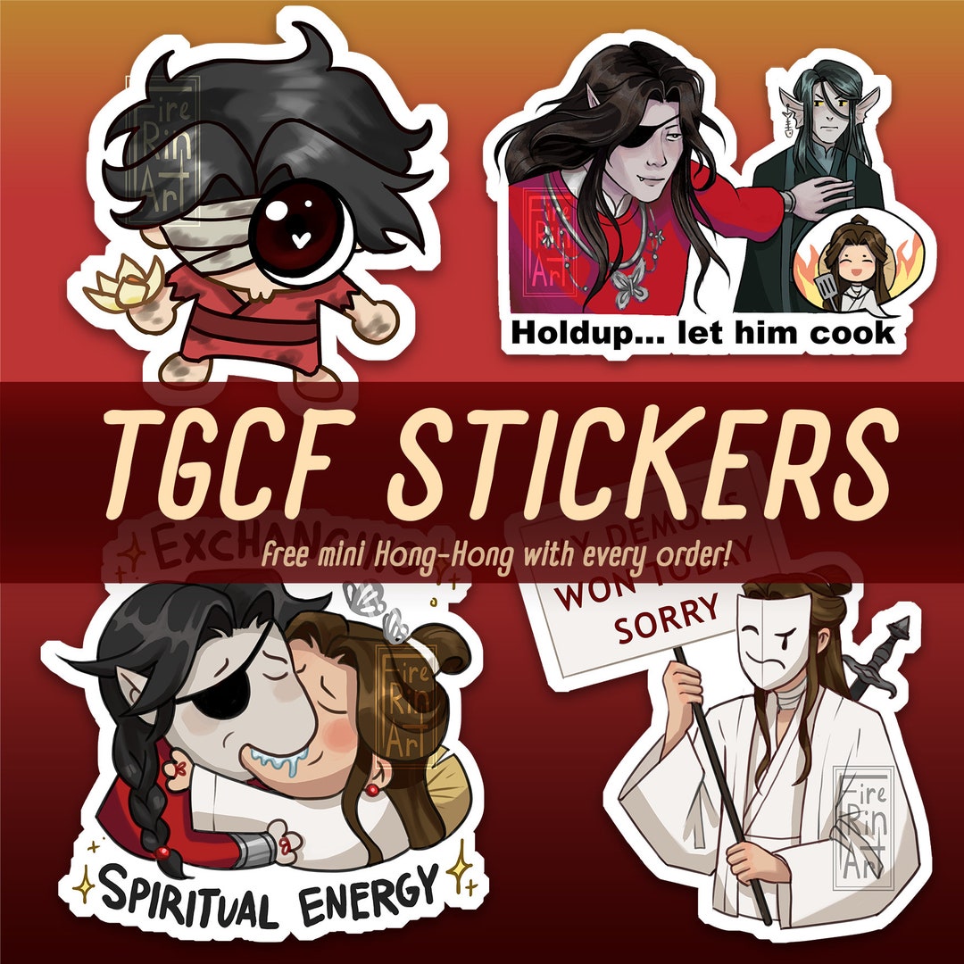 TGCF Hualian Heaven Official's Blessings - Vinyl Stickers - Etsy