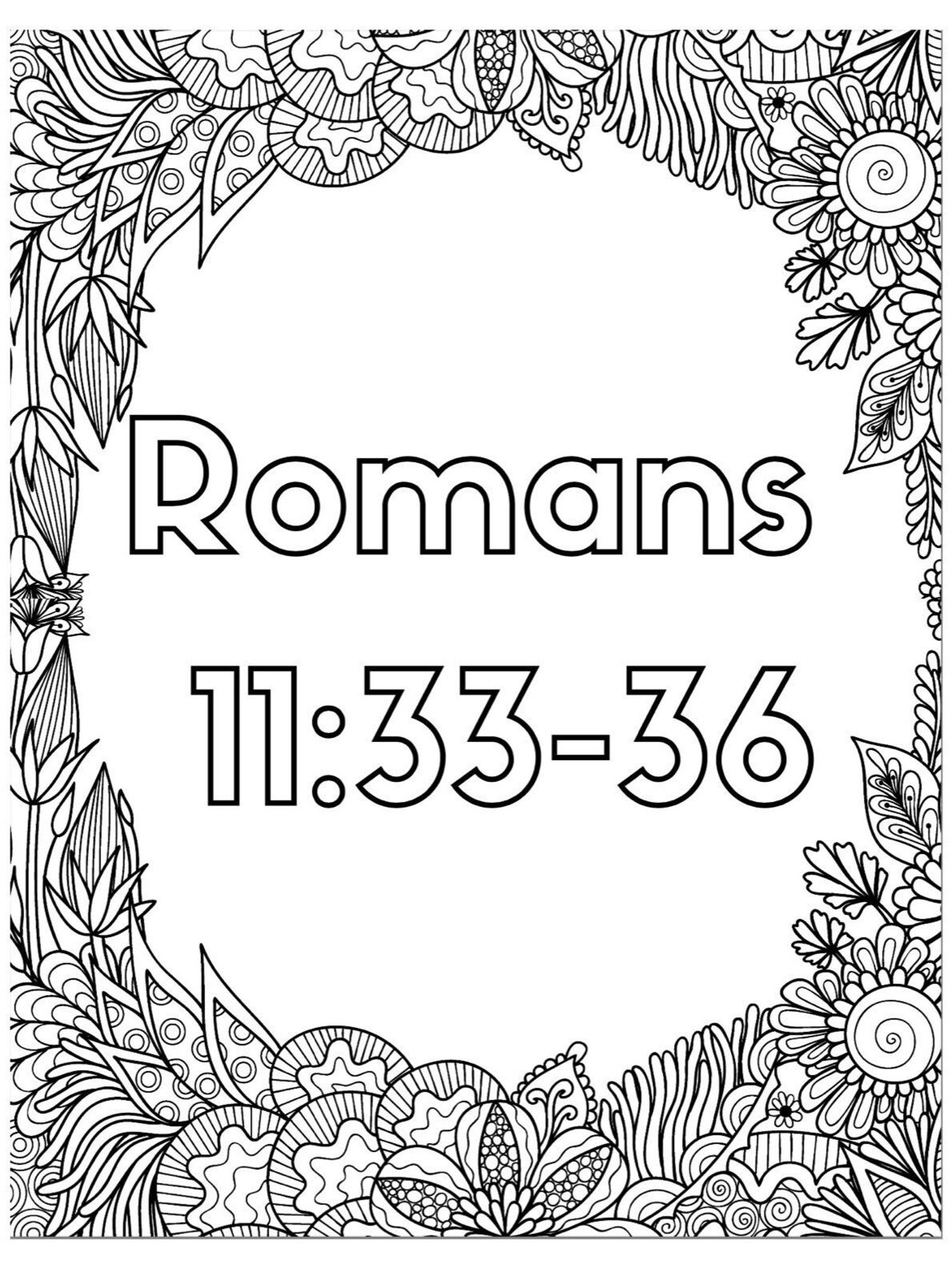 Scripture SONG W/ Coloring Book: Romans 11 (copy and Paste the Link in ...