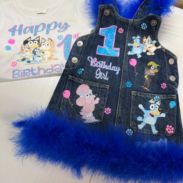 Bluey Birthday Outfit Girl Pink - Etsy