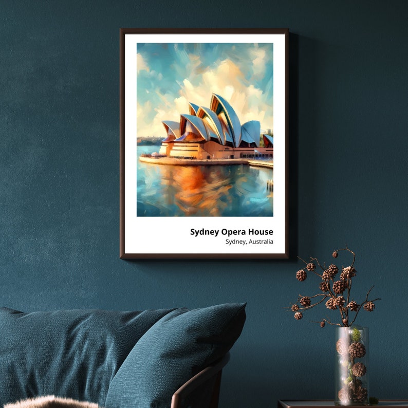 Sydney Opera House Art Print - Iconic Digital Painting of Australian ...