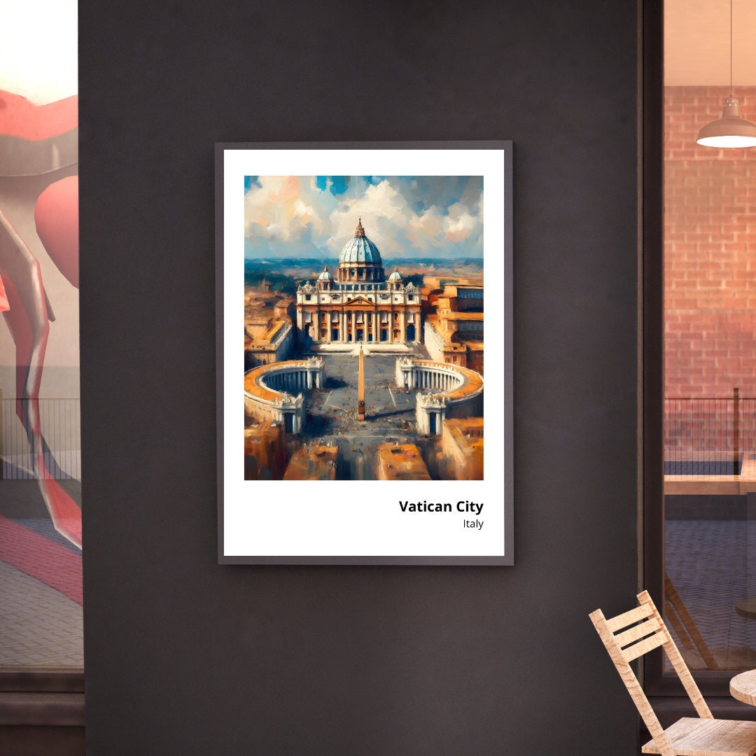 Vatican City Art Print - Stunning Digital Painting of St. Peter's ...