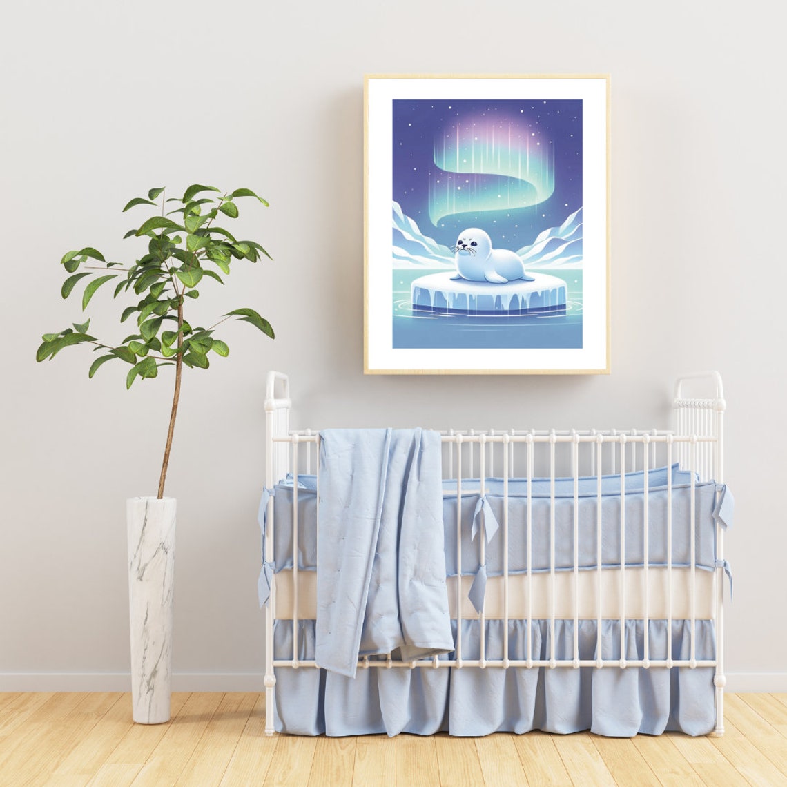 Aurora Seal Serenade Art Print Mesmerizing Northern Lights Seal ...