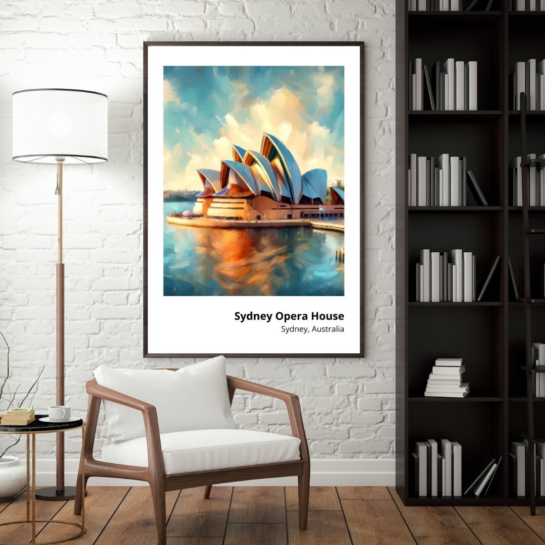 Sydney Opera House Art Print - Iconic Digital Painting of Australian ...