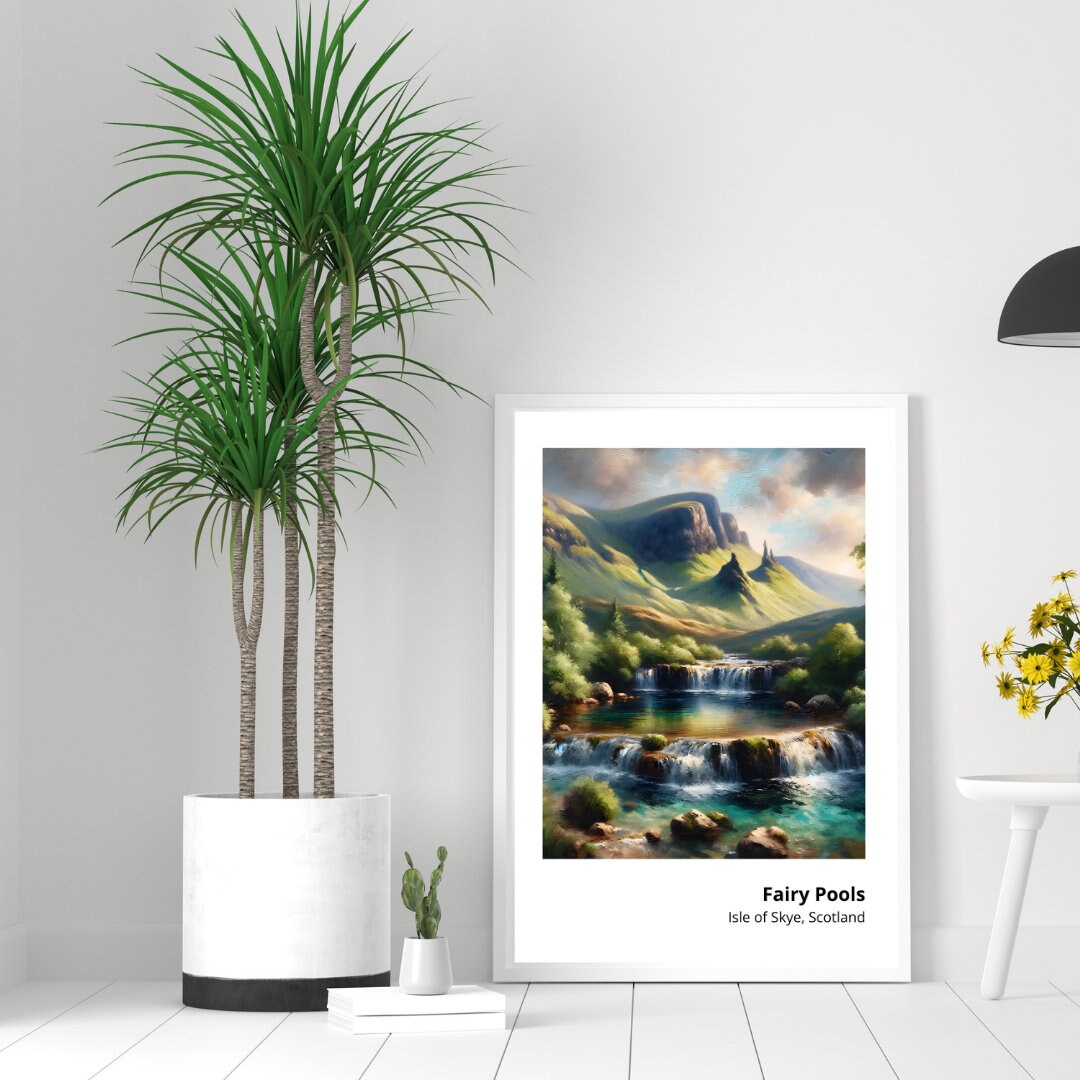 Fairy Pools Art Print - Stunning Digital Painting of Isle of Skye ...