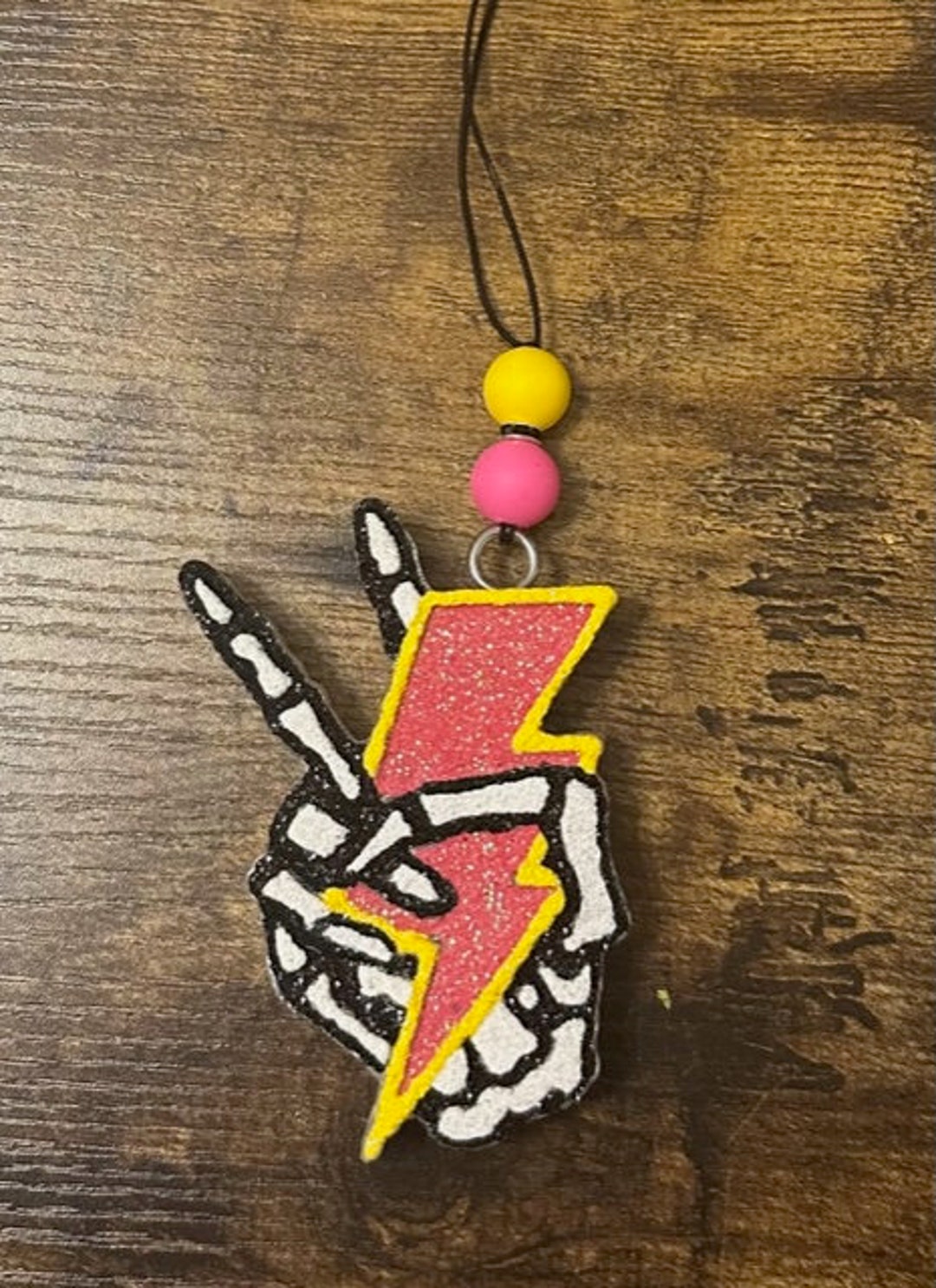 Peace Sign and Lightening Bolt Car Freshie - Etsy