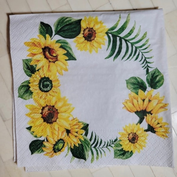 Sunflower Napkins - Etsy