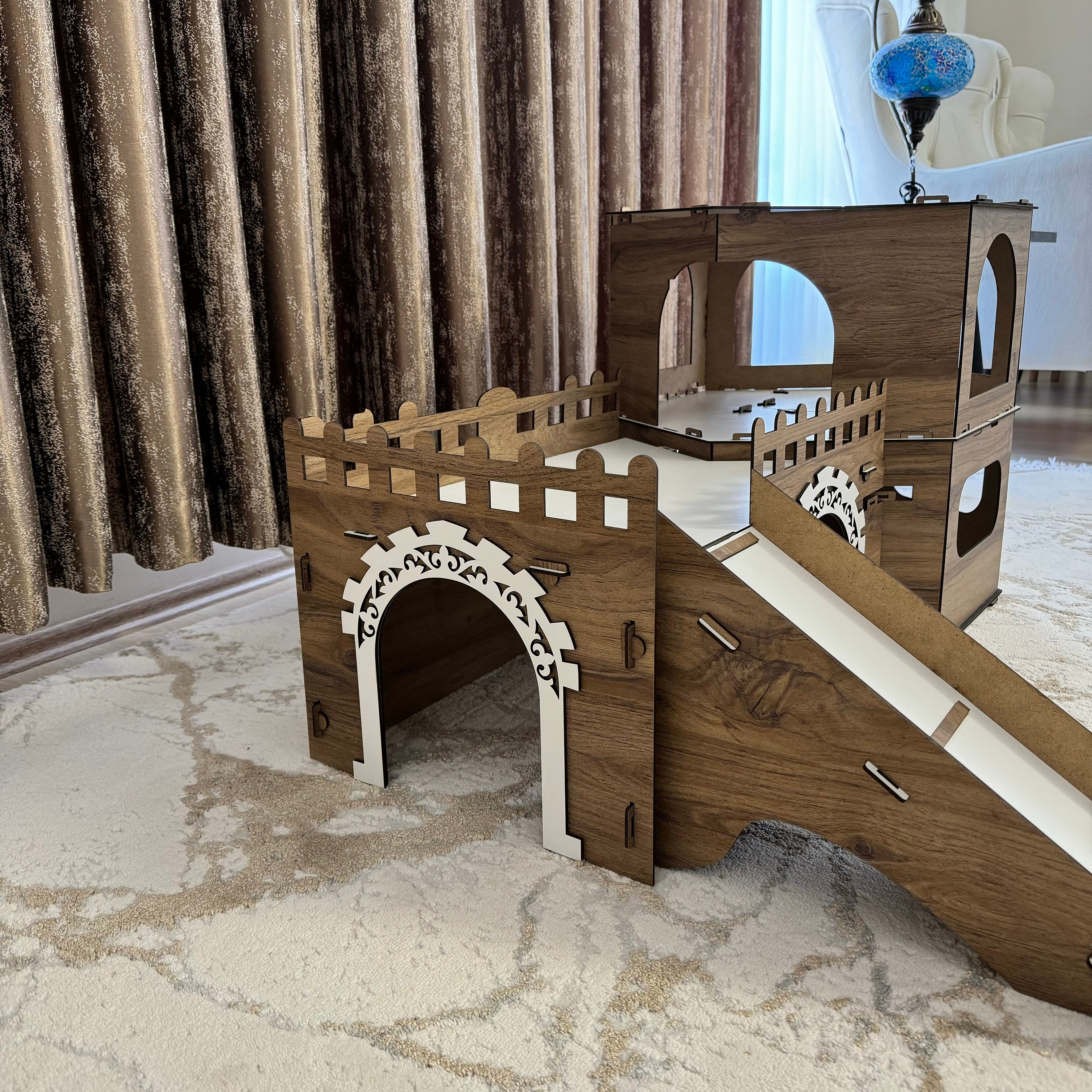 CASTLE Guinea Pig House Black-kemenche, Guinea Pig House, Guinea Pig ...