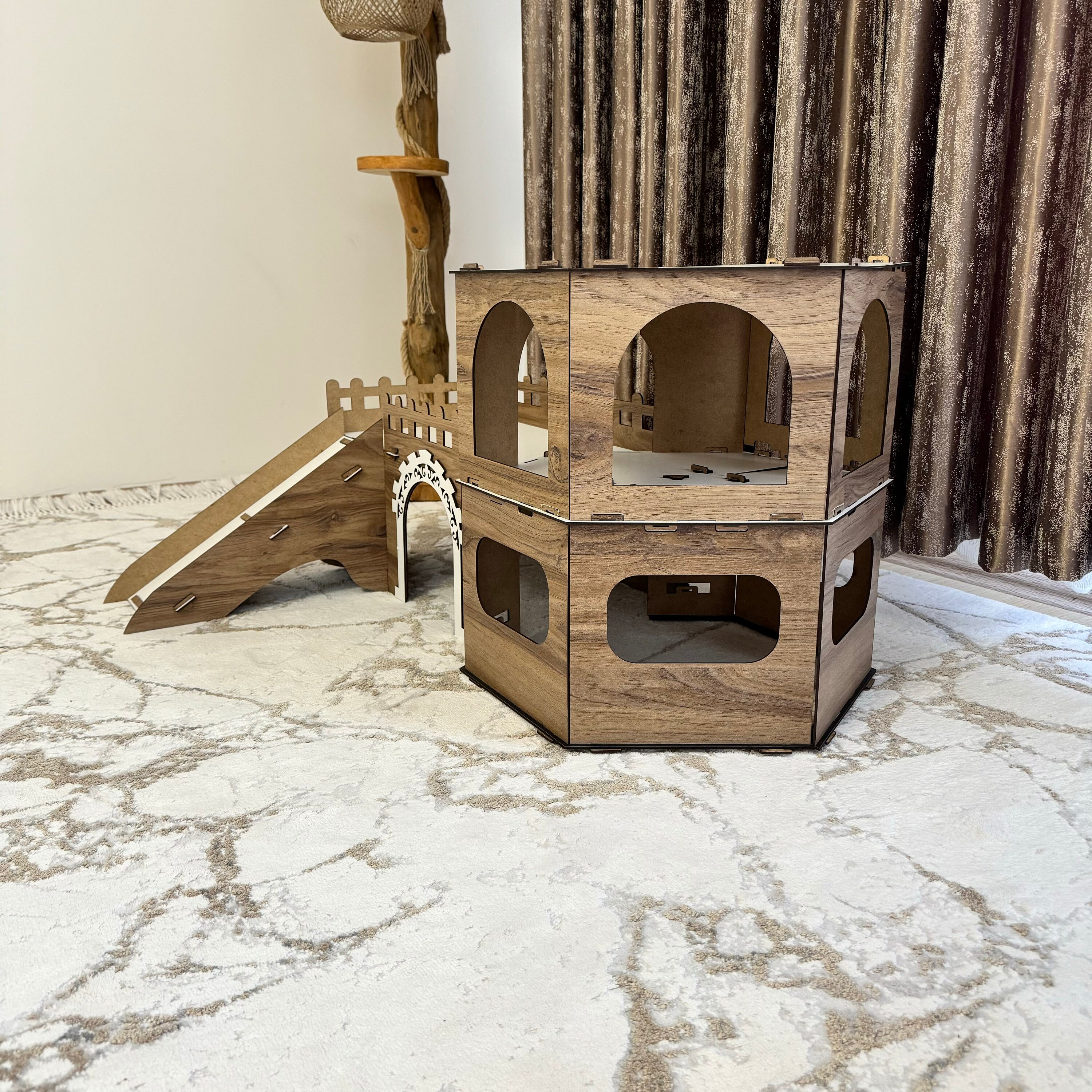 CASTLE Guinea Pig House Black-kemenche, Guinea Pig House, Guinea Pig ...