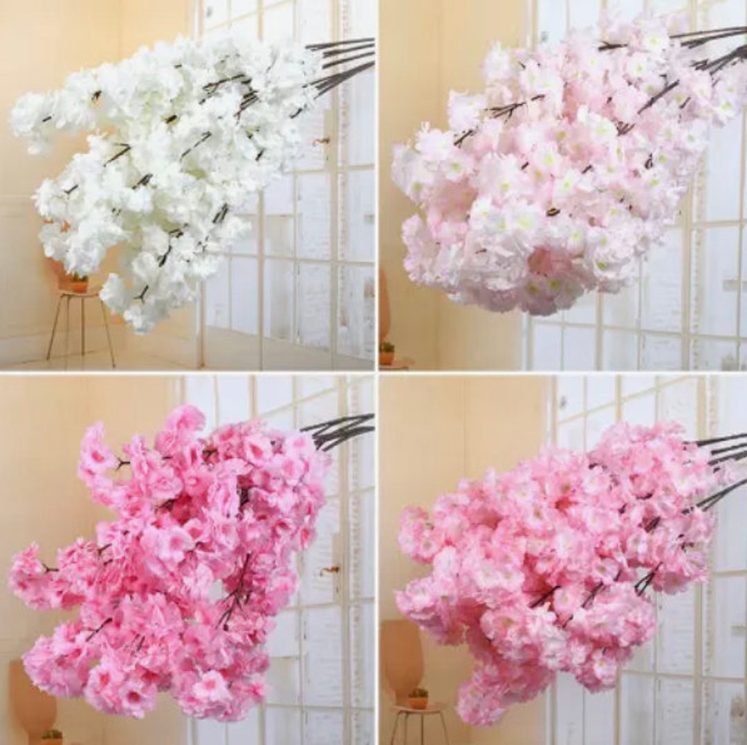 40 Decorative Cherry Blossom, Silk Tree Flower and Bonsai Arch Pink and ...