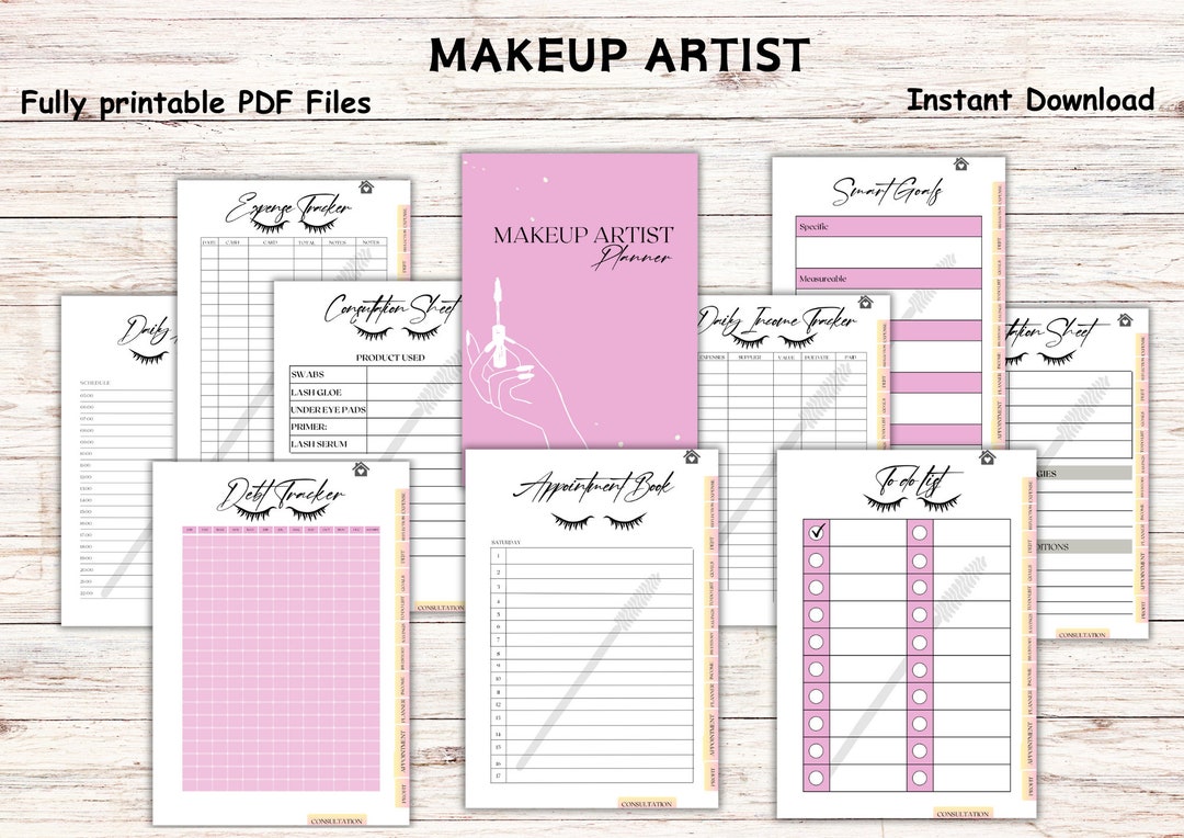 Makeup Artist Flyer, Makeup Kit Checklist, MUA Checklist, Makeup Form ...