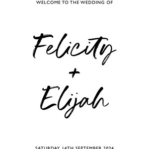 Minimal Wedding Sign - Etsy