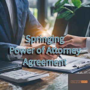Springing Power of Attorney Agreement Template - Etsy