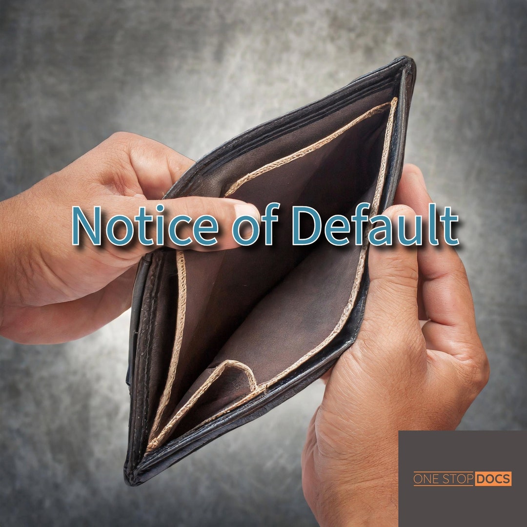 Notice of Default Template - Etsy