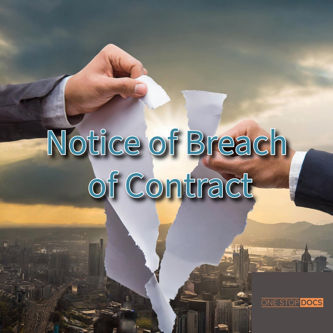 Notice of Breach of Contract Template - Etsy