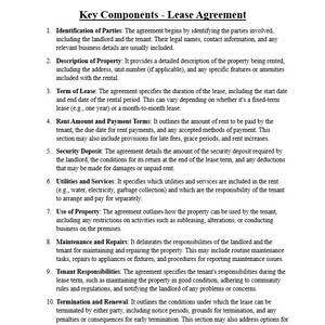 Lease Agreement Template - Etsy