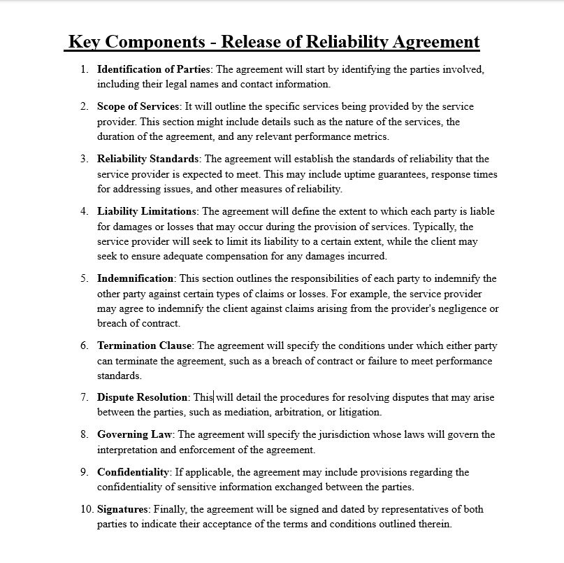 Release of Liability Agreement Template - Etsy