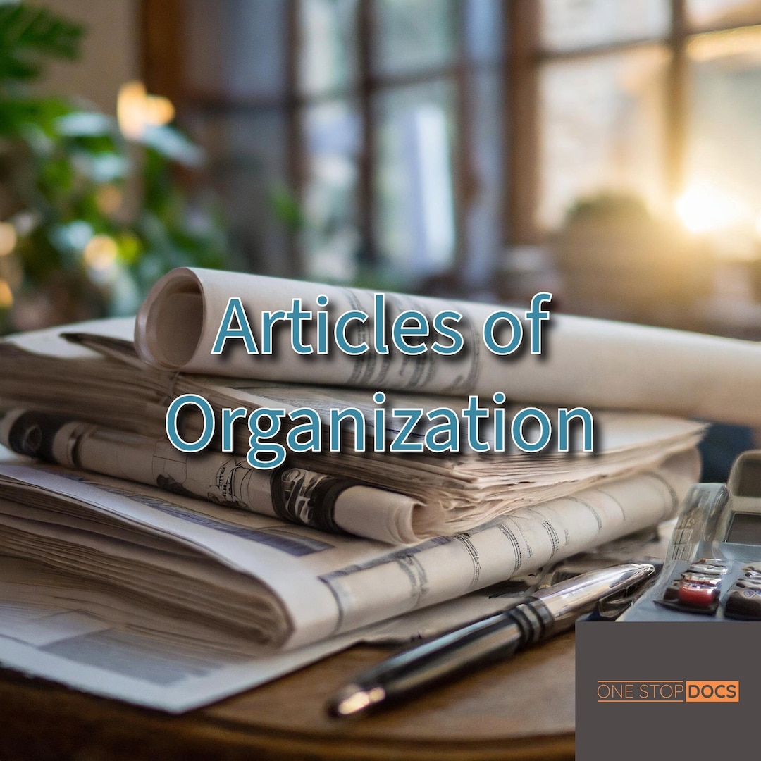 Articles of Organization Template - Etsy