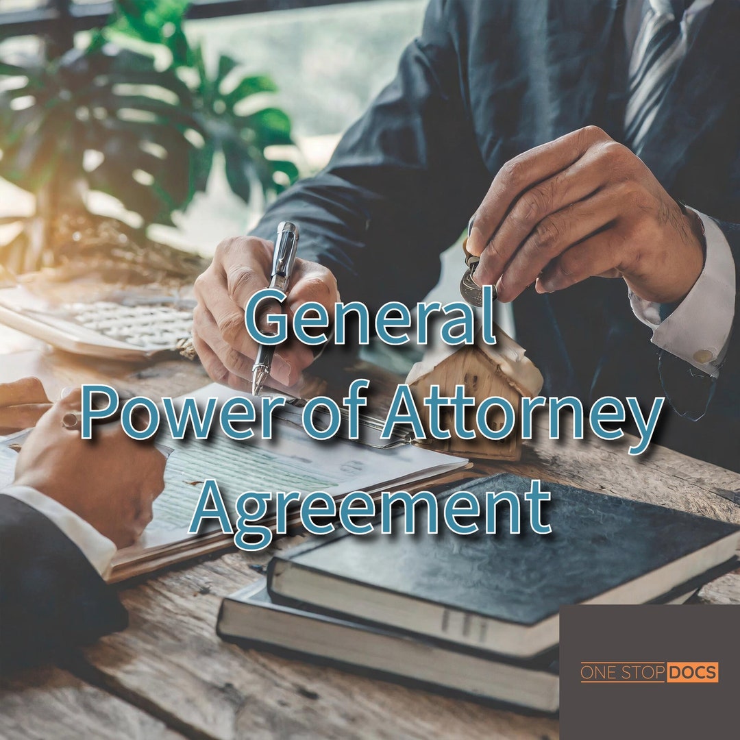 General Power of Attorney Agreement Template - Etsy