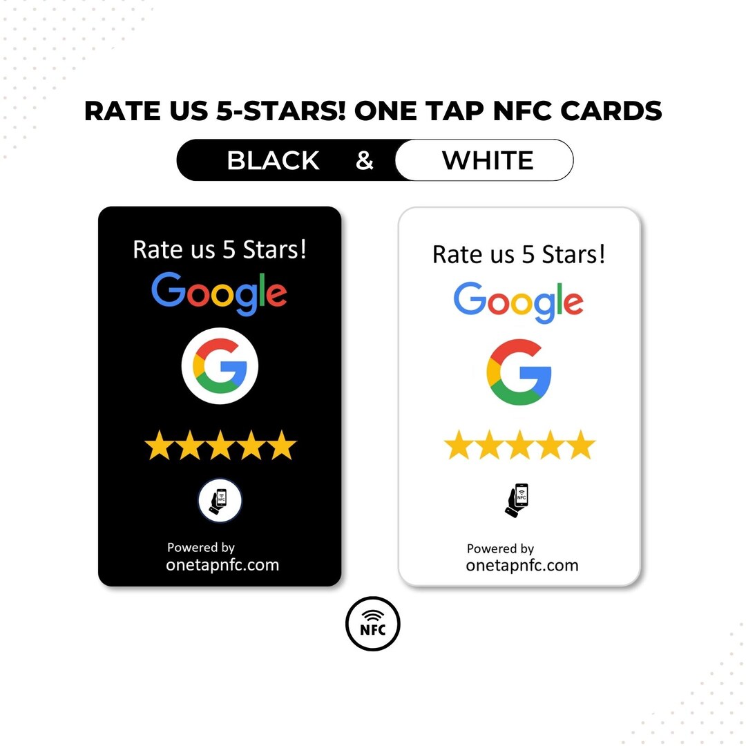Google Review NFC Cards | Rate Us 5 Stars Card | NFC Touch Cards ...