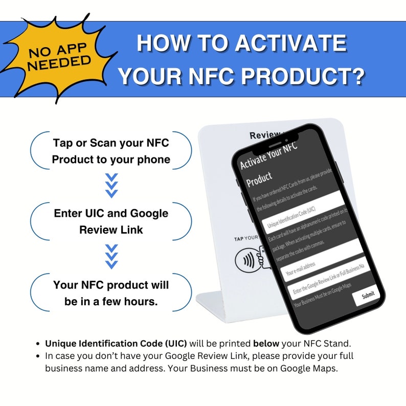 New Google Review NFC Stand for Business Get More Reviews to Grow Your ...