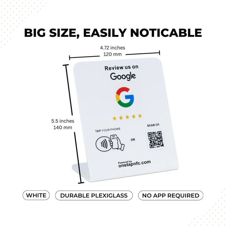 New Google Review NFC Stand for Business Get More Reviews to Grow Your ...