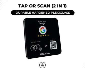 3.93x3.93 Google Review Plate for Business NFC Tap Google Review Sign ...