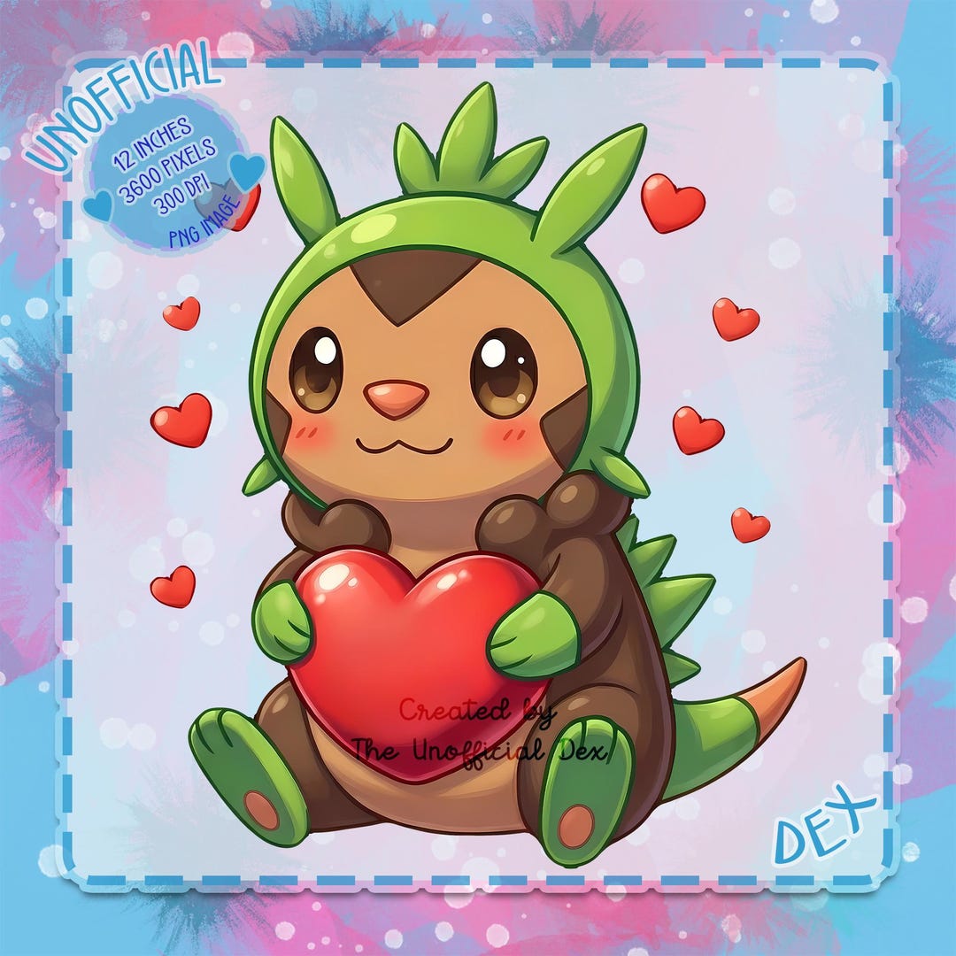 Chespin Heart PNG | Valentine Monsters | Transparent Graphics File ...