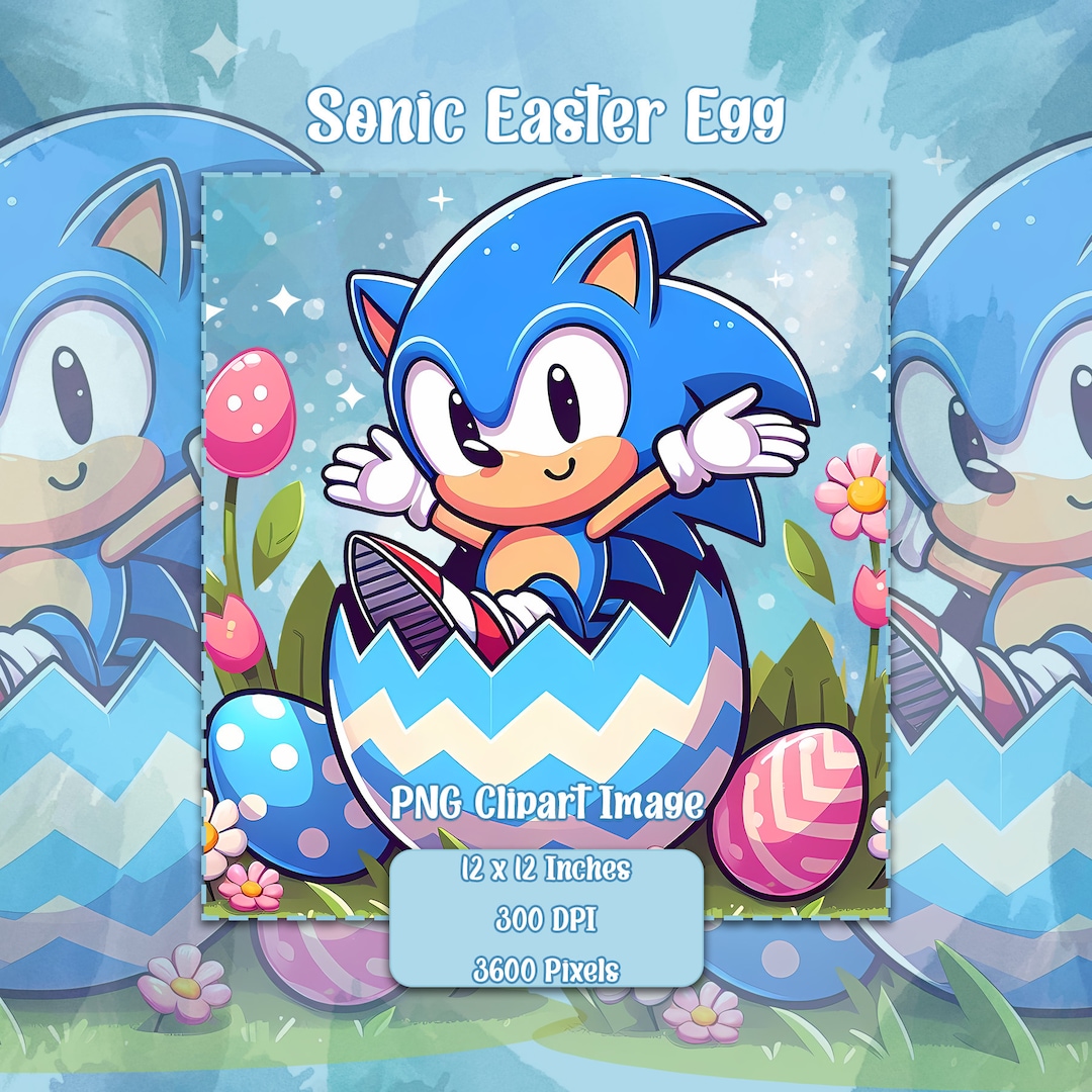 Sonic Easter Egg PNG, Transparent Background Clipart Images, Commercial ...
