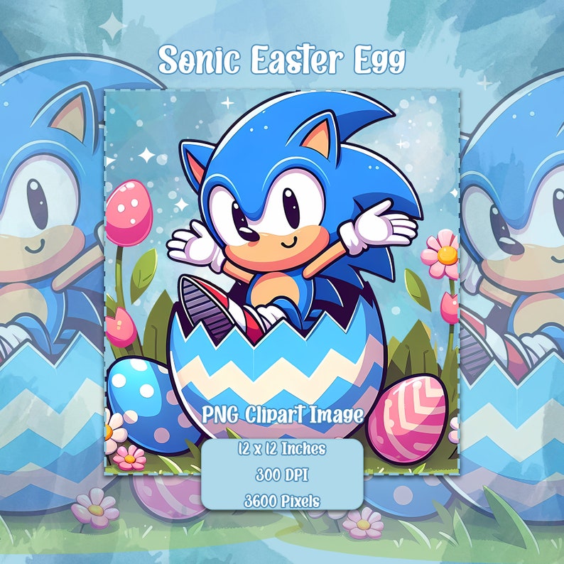 Sonic Easter Egg PNG, Transparent Background Clipart Images, Commercial ...