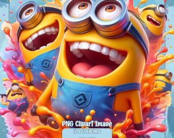 Minion Gamer Watercolor Splash, Clipart Images, Graphics and Artwork ...