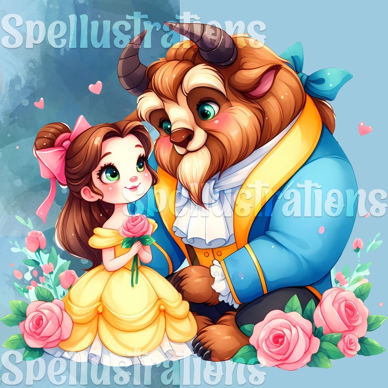 Belle and the Beast PNG, Transparent Background Clipart Images ...