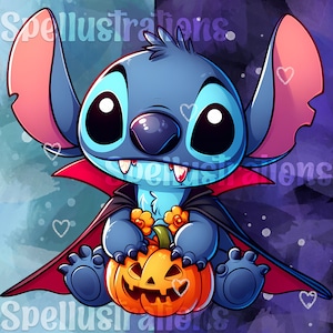 5 Halloween Vampire Stitch Digital Images, Vector Digital Art, Clipart ...