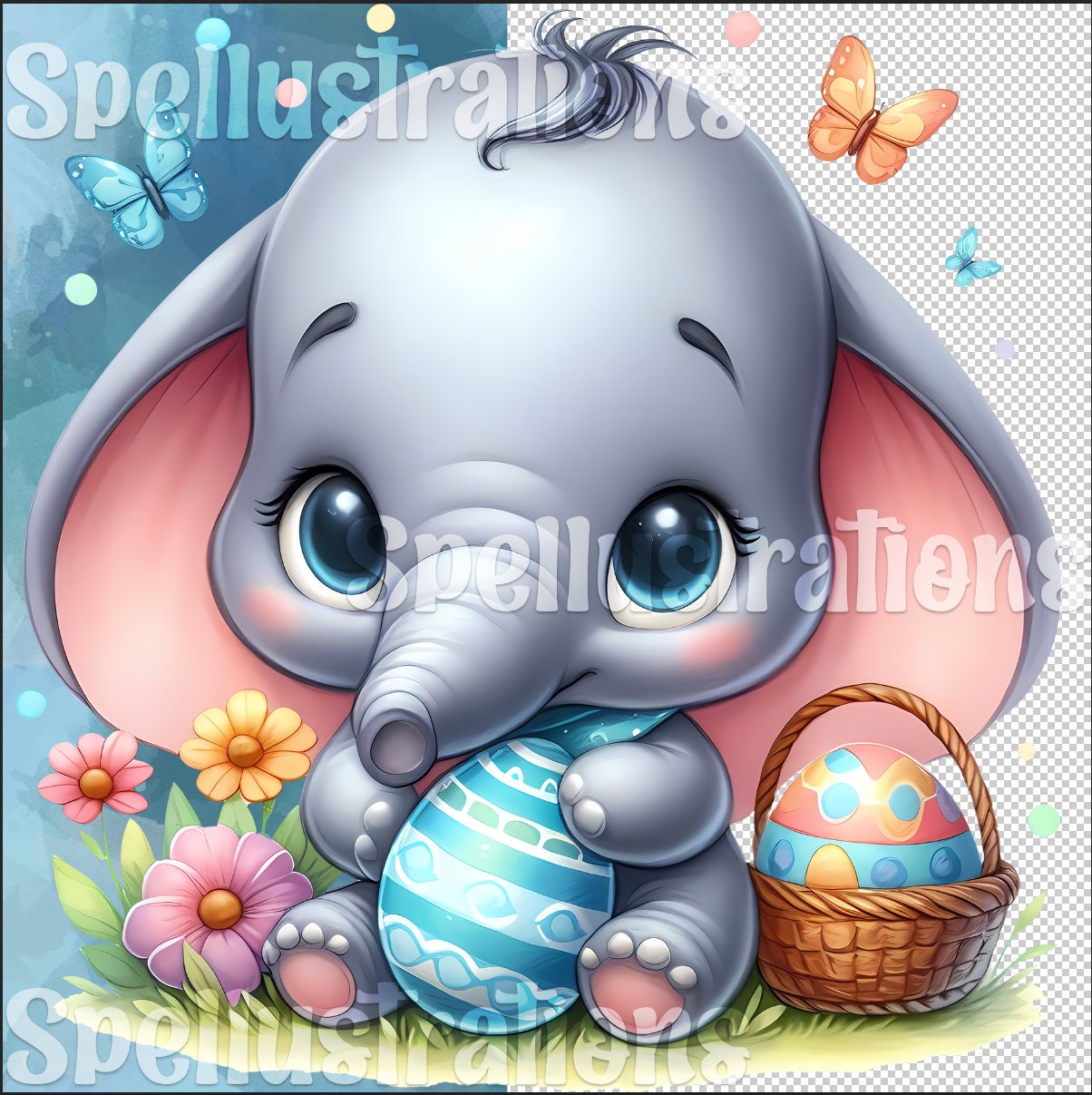 Dumbo Easter Basket PNG, Transparent Background Clipart Images ...