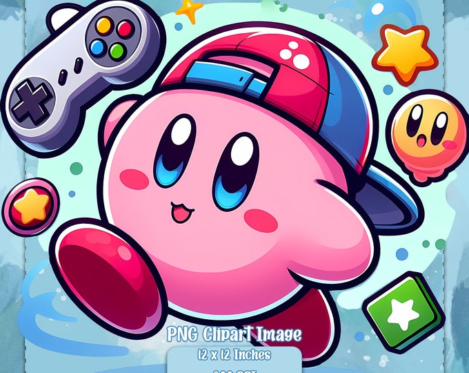 Rainbow Kirby PNG, Transparent Background Clipart Images, Commercial ...