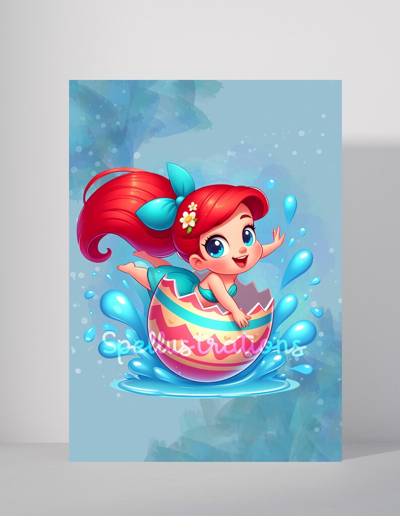 Ariel Easter Egg PNG, Transparent Background Clipart Images, Commercial ...