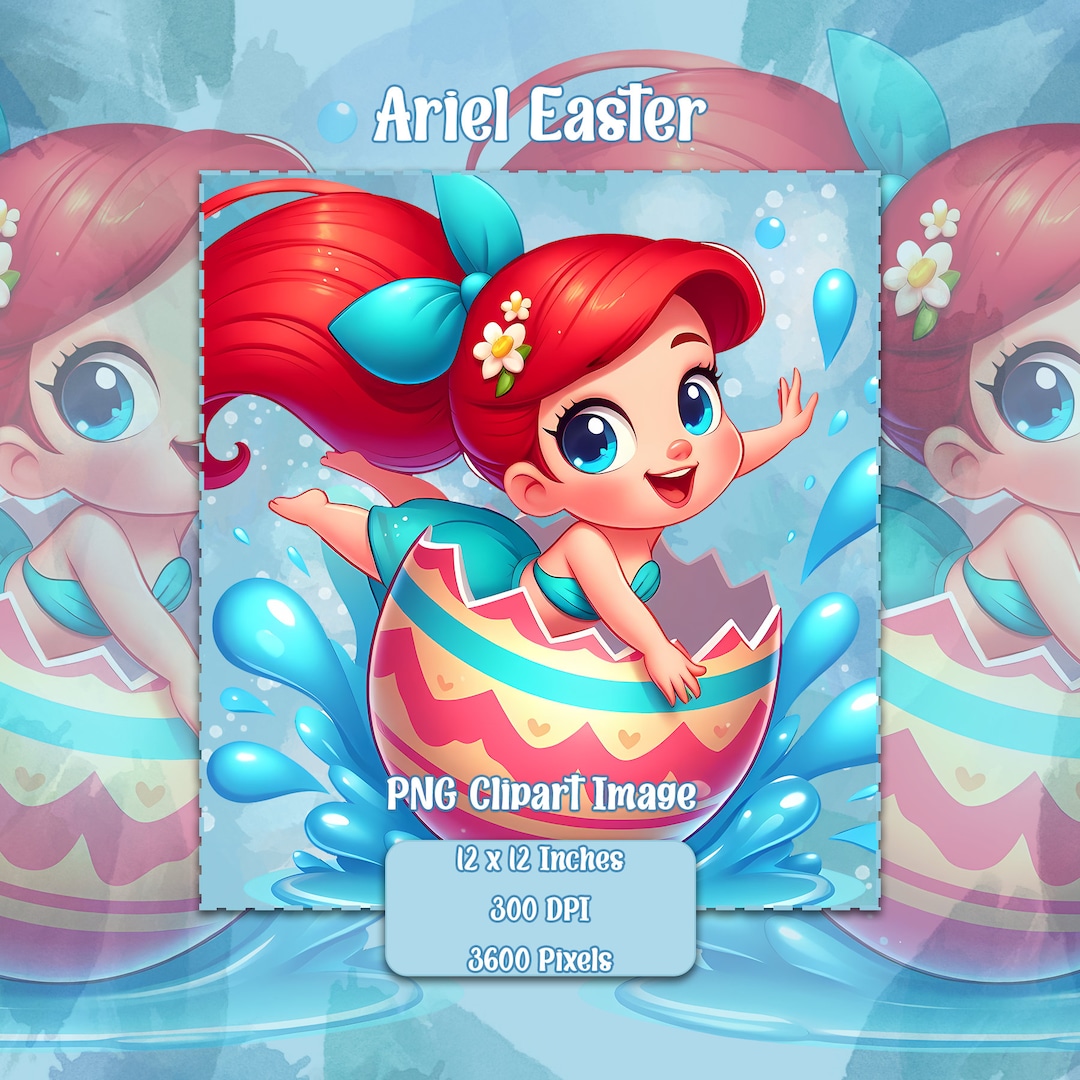 Ariel Easter Egg PNG, Transparent Background Clipart Images, Commercial ...