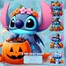 5 Stitch Halloween Coffee PNG Images, Vector Clipart Bundle, Instant ...