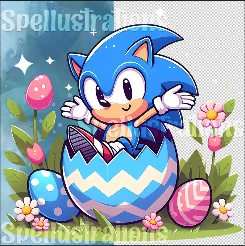 Sonic Easter Egg PNG, Transparent Background Clipart Images, Commercial ...