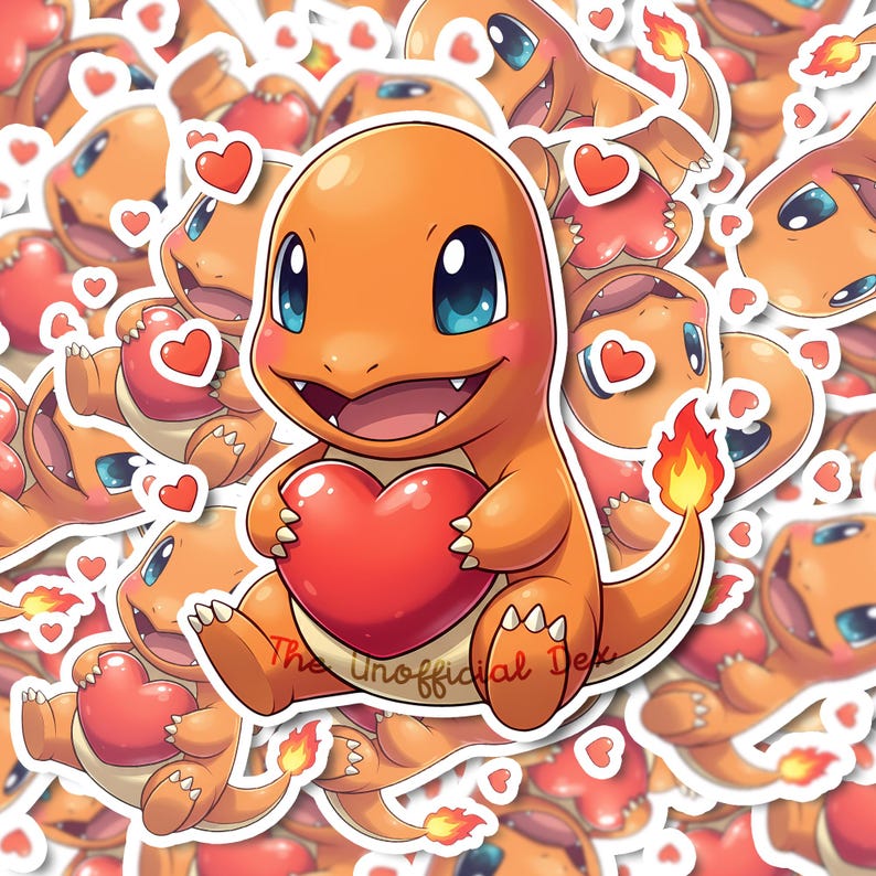 Charmander Heart PNG | Valentine Monsters | Transparent Graphics File ...