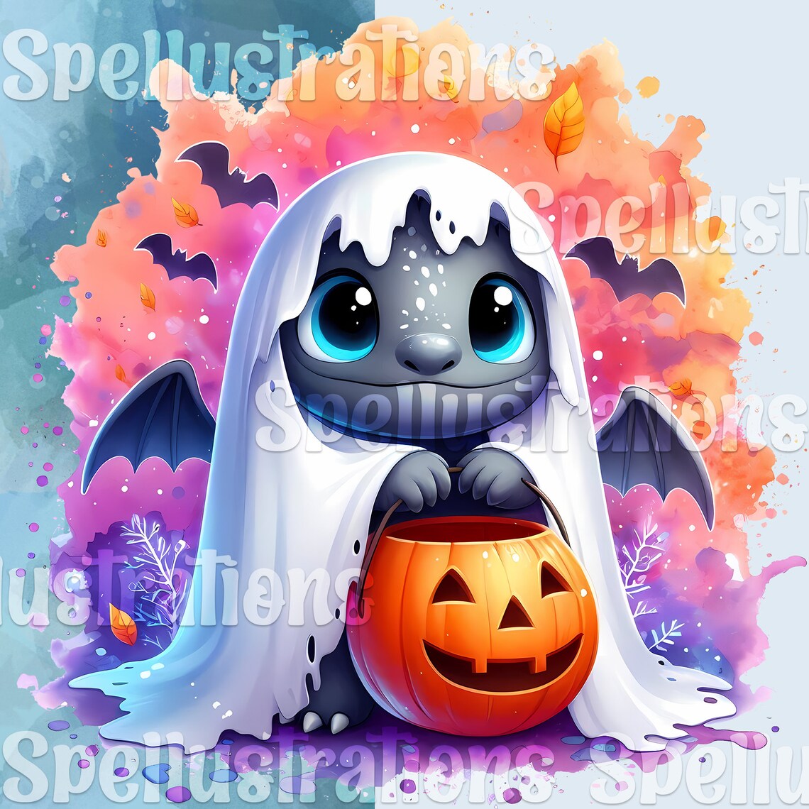 Ghost Toothless Watercolor Splash, Clipart Images, Graphics and Artwork ...