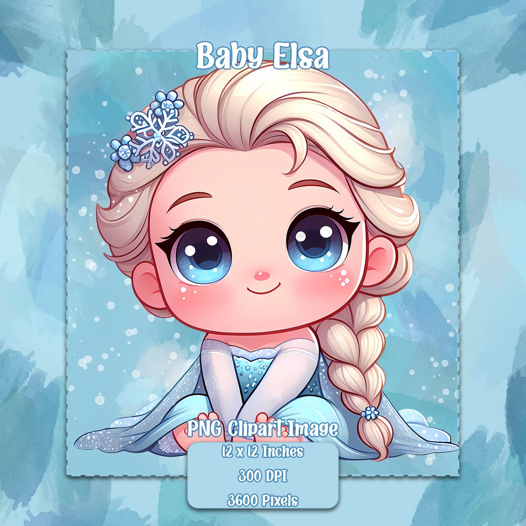 Baby Elsa PNG, Transparent Background Clipart Images, Commercial ...