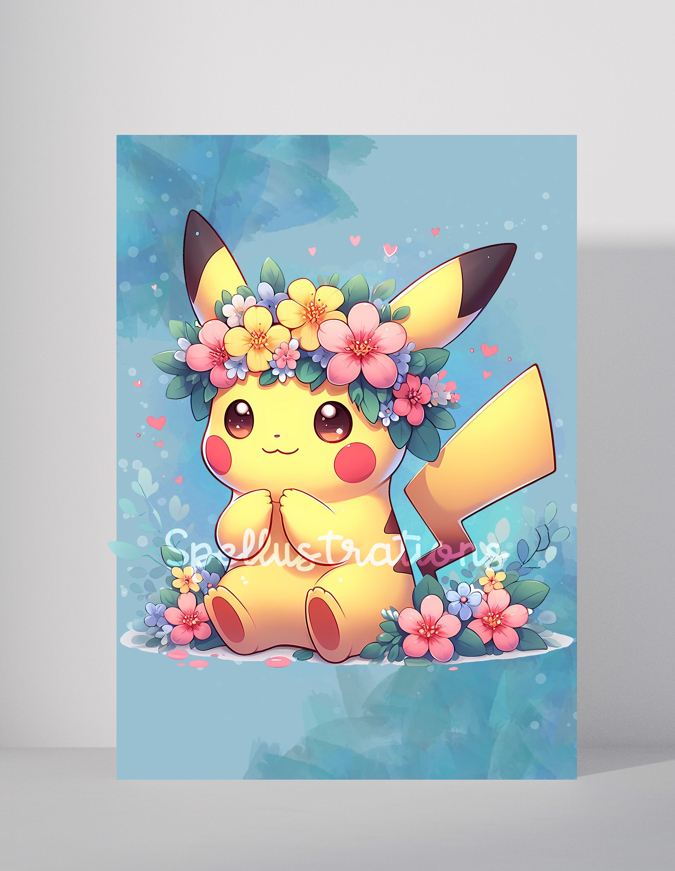 Pikachu Spring Flowers PNG, Transparent Background Clipart Images ...