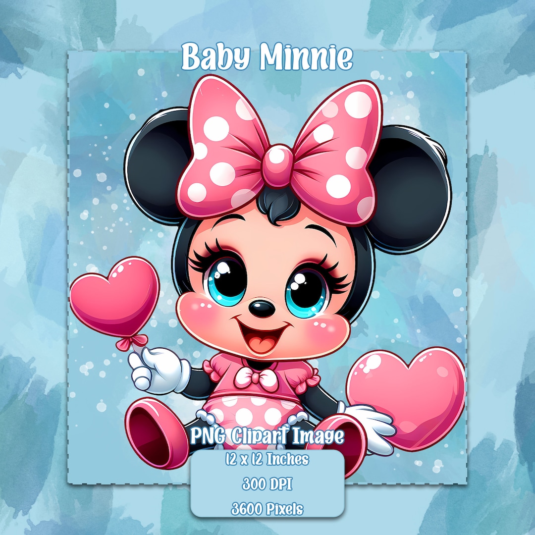 Baby Minnie PNG, Transparent Background Clipart Images, Commercial ...