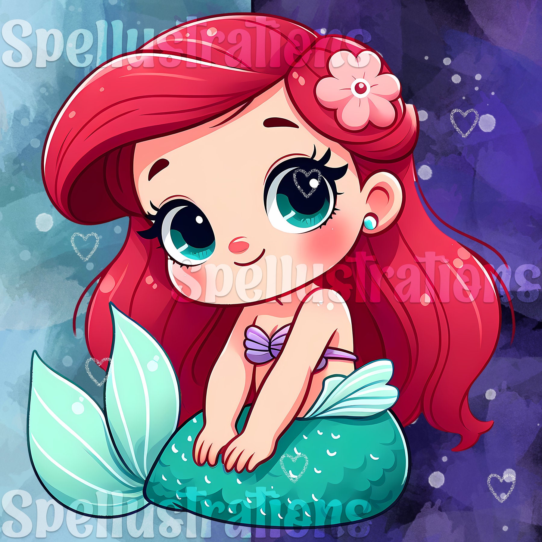 Baby Ariel PNG, Transparent Background Clipart Images, Commercial ...