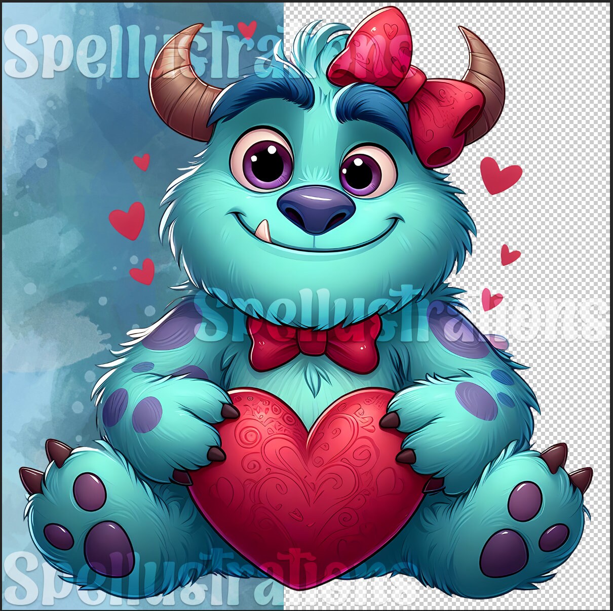 Sully Valentine PNG, Transparent Background Clipart Images, Commercial ...